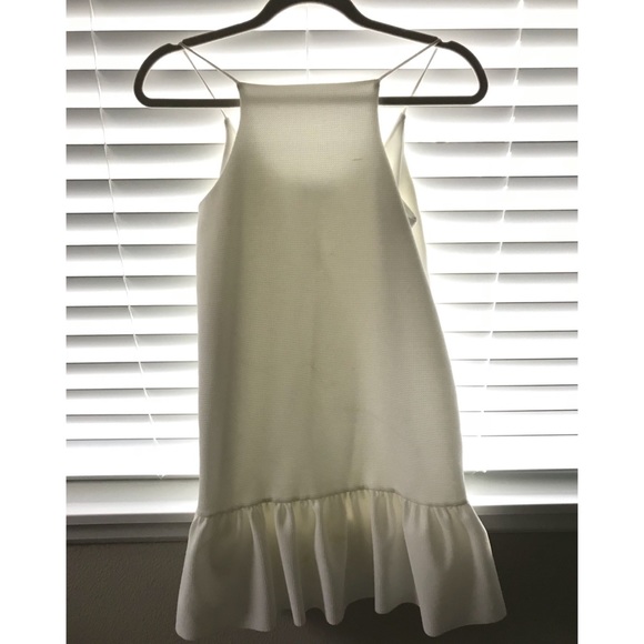 Zara | Dresses | Zara White Ruffle Rem Mini Dress | Poshmark